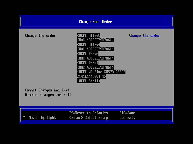 How to Change Boot Order from Jetson's Boot Menu?